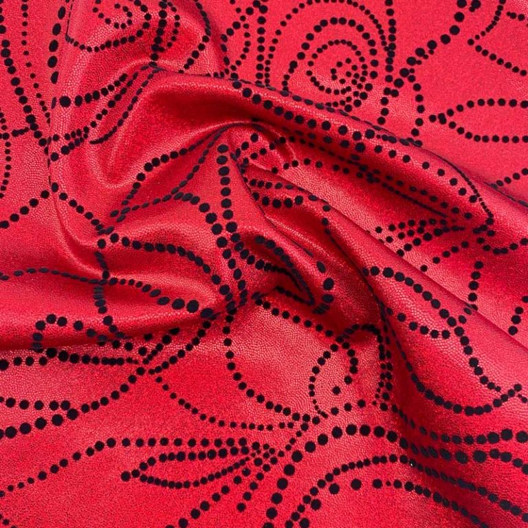 Dotted Rose Flock Design Spandex – Shine Trimmings & Fabrics