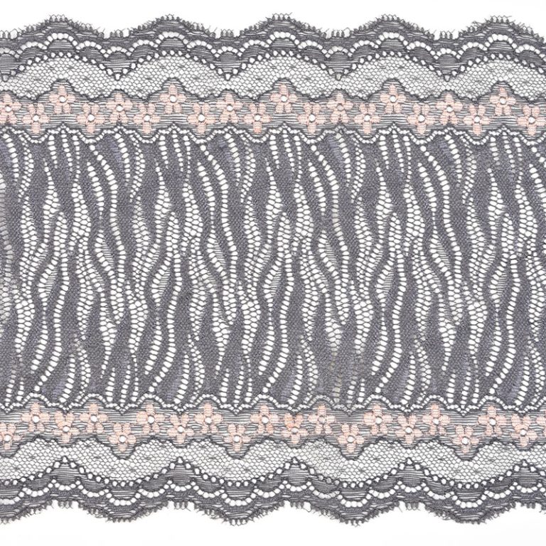 Stretch Lace Trimming 69756 – Grey/Apricot | Shine Trimmings & Fabrics