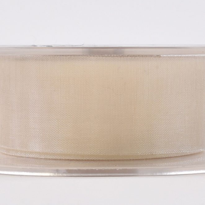 Cut-Edge Organza Ribbon Cream | Shine Trimmings & Fabrics