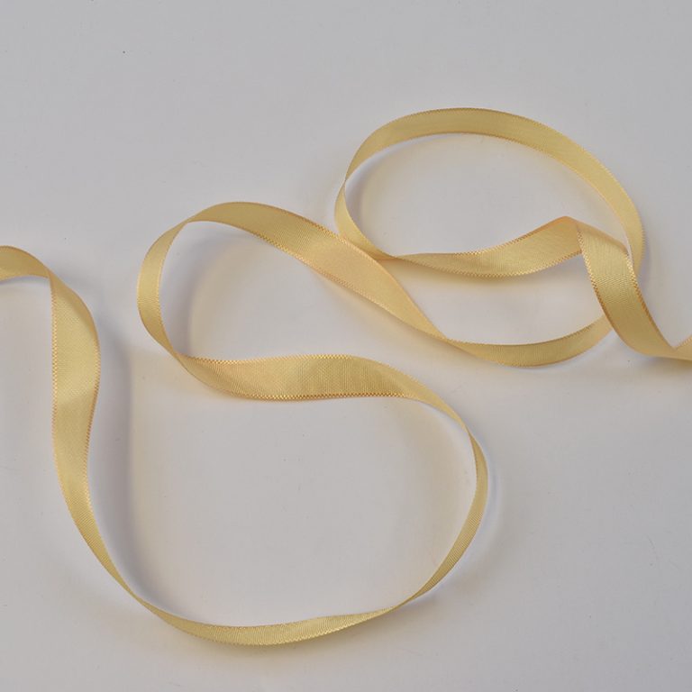 Plain Ribbon Custard – Shine Trimmings & Fabrics