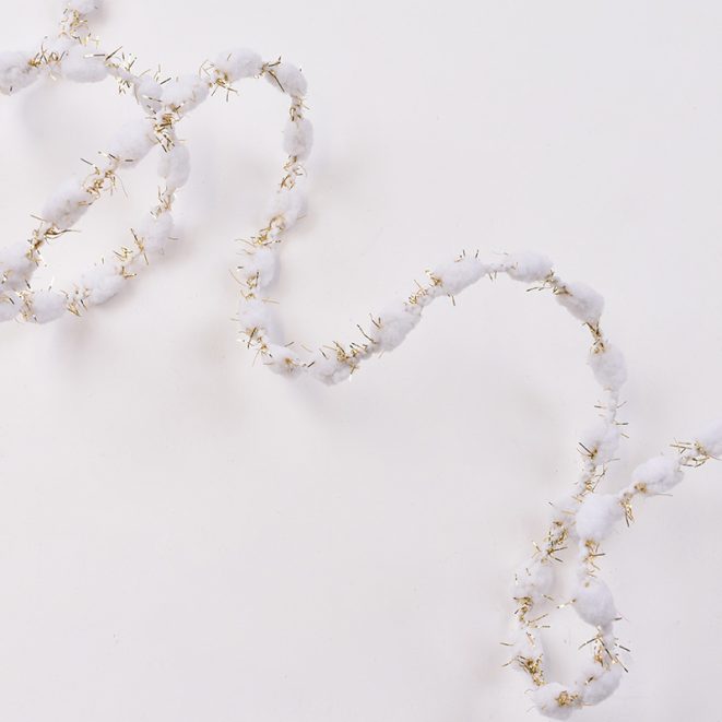 Snowball String White/Gold – Shine Trimmings & Fabrics