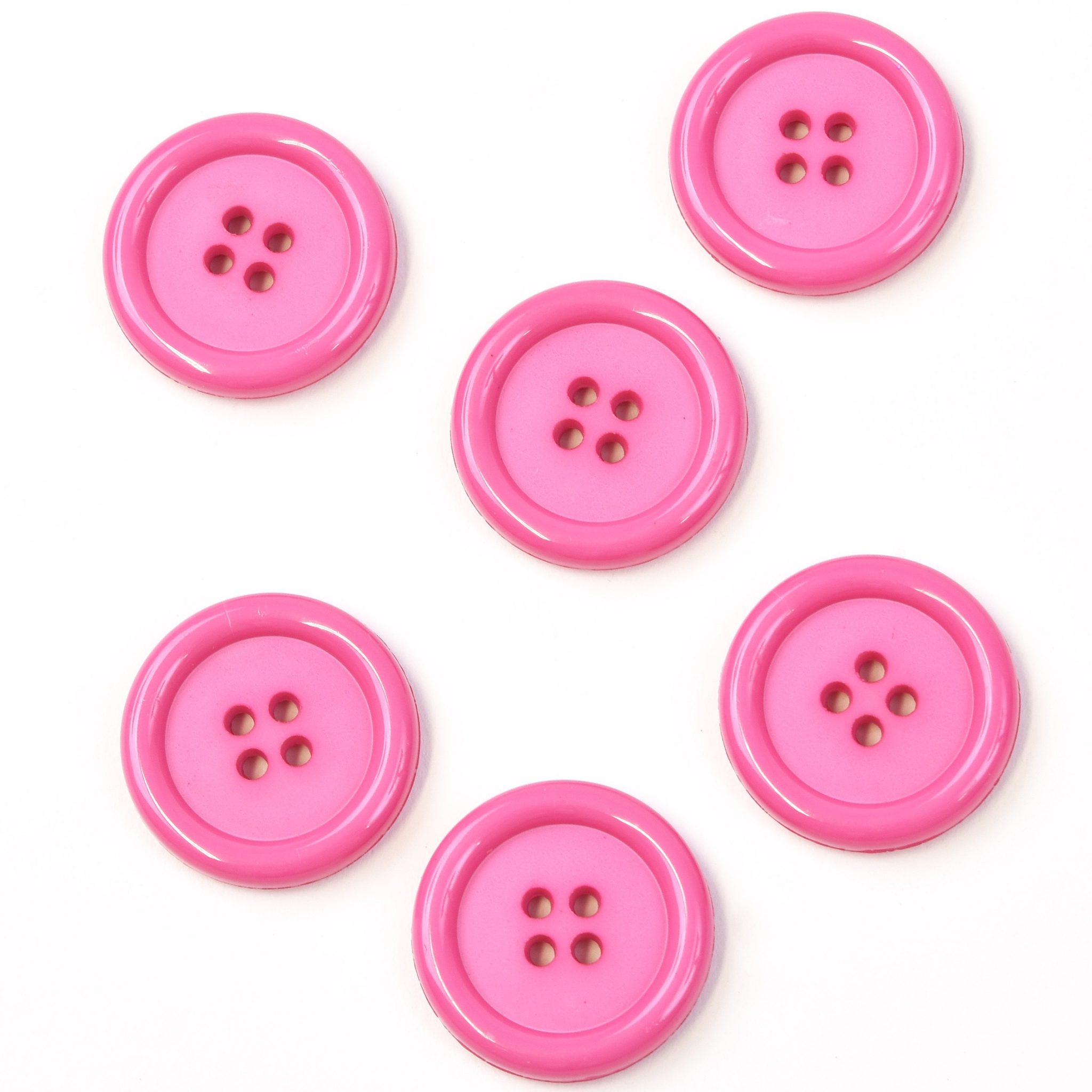 Round Button with Raised Border Pink – Shine Trimmings & Fabrics