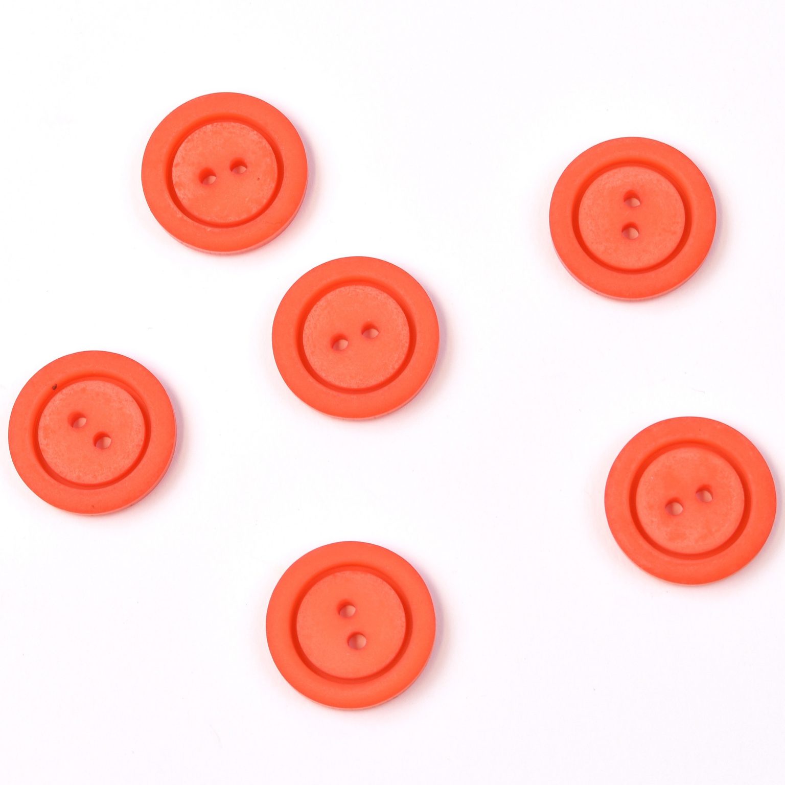 Button with Border Orange – Shine Trimmings & Fabrics