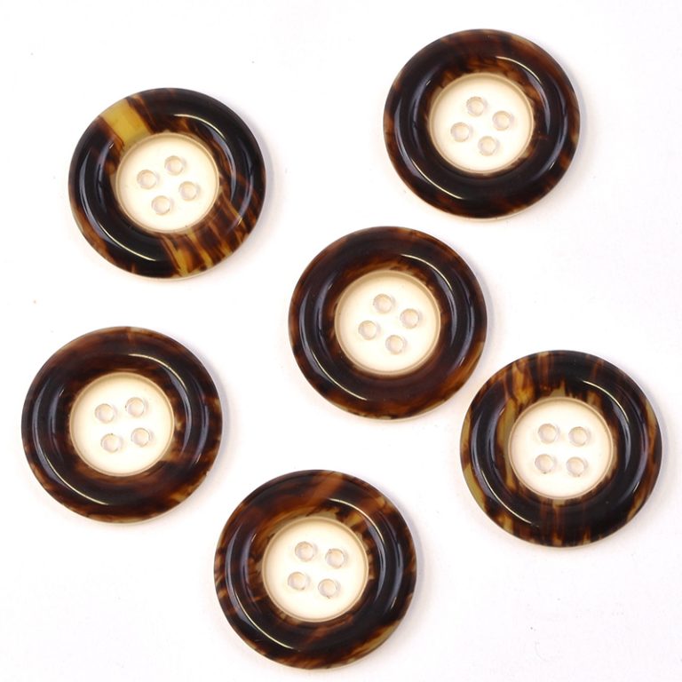 Clear Button with Tortoiseshell Border – Shine Trimmings & Fabrics