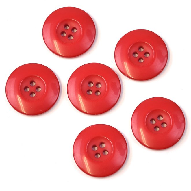 Round Button 4 Holes Red – Shine Trimmings & Fabrics