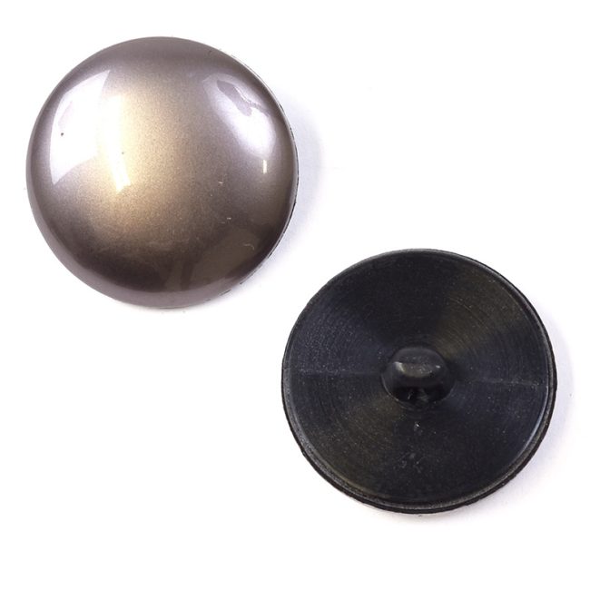 Polished Round Button Gunmetal | Shine Trimmings & Fabrics
