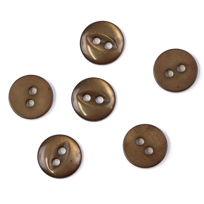 Clear Button with Eye Shape Bronze – Shine Trimmings & Fabrics