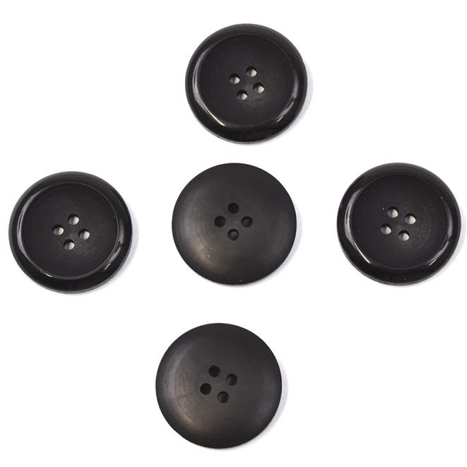 Concave Button with Border 4 Holes Black – Shine Trimmings & Fabrics