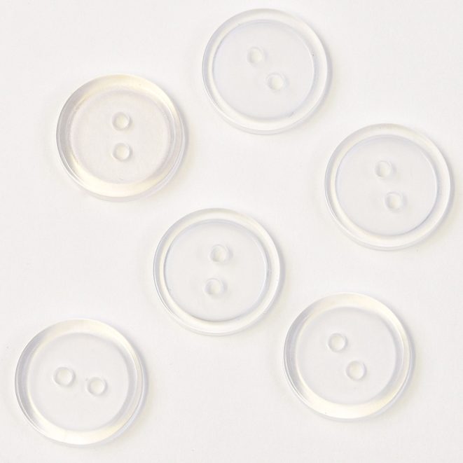 Transparent Button with Border Clear – Shine Trimmings & Fabrics