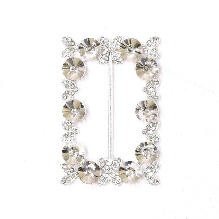 Flora Rectangle Diamante Buckle – Shine Trimmings & Fabrics