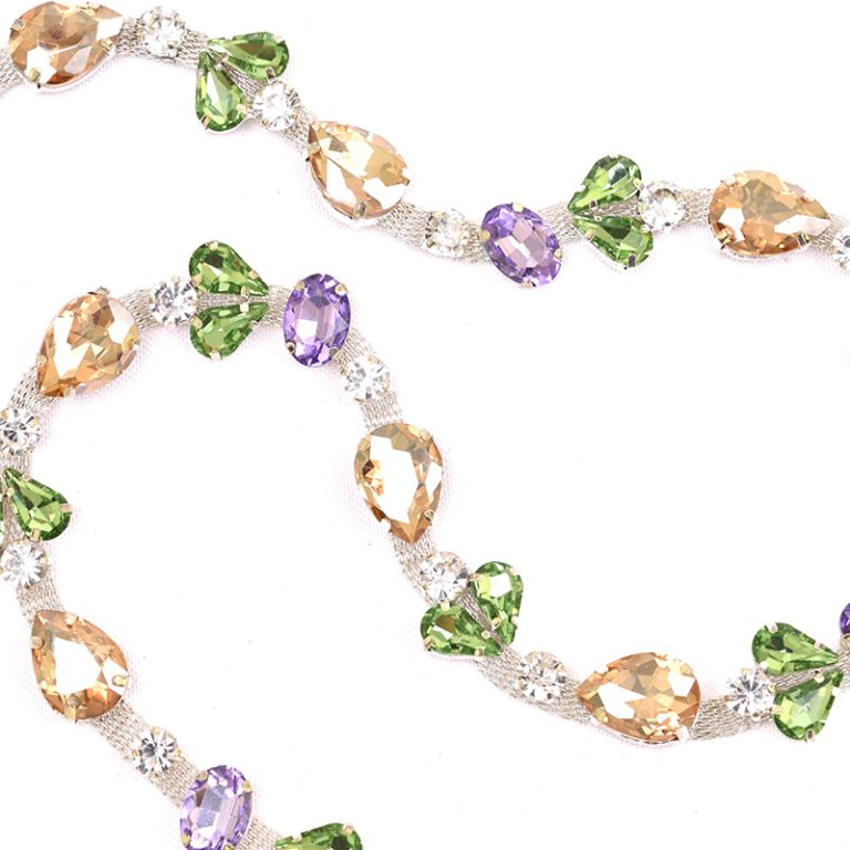 Pastel Delight Diamante Trimming | Shine Trimmings & Fabrics