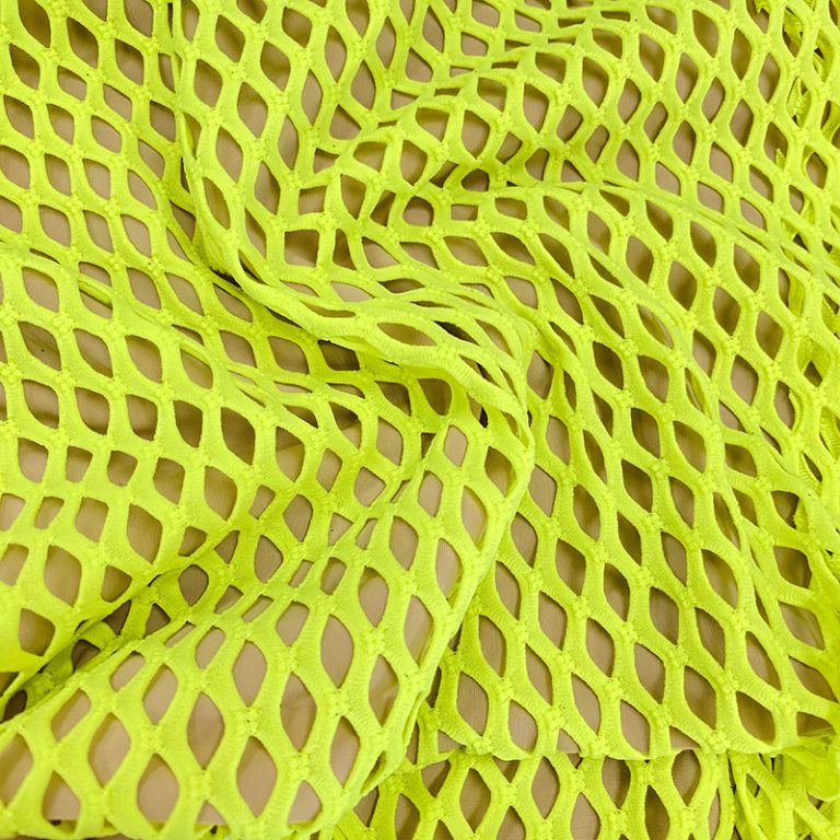 Large Hole Fishnet – Neon Yellow – 4 Way Stretch – Shine Trimmings ...