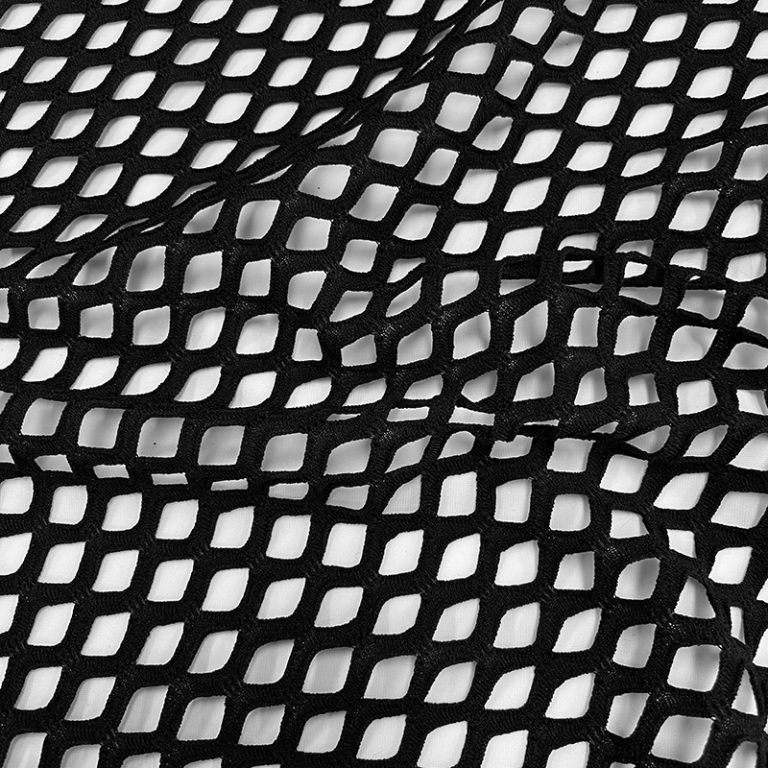 Large Hole Fishnet – Black – 4 Way Stretch – Shine Trimmings & Fabrics
