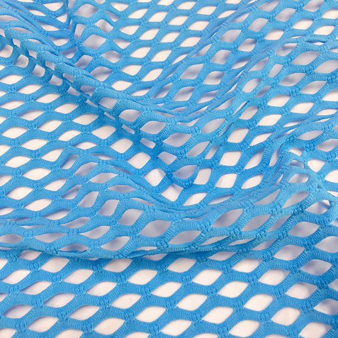Large Hole Fishnet – Azure – 4 Way Stretch – Shine Trimmings & Fabrics