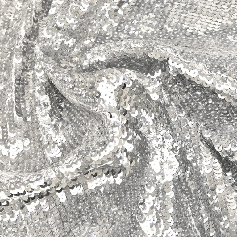 Deluxe Dazzle Sequin Fabric Silver – Shine Trimmings & Fabrics