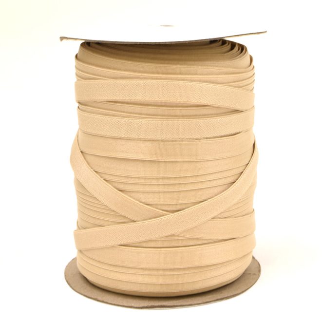 Strapping Elastic 12mm – Skintone Full Roll – Shine Trimmings & Fabrics